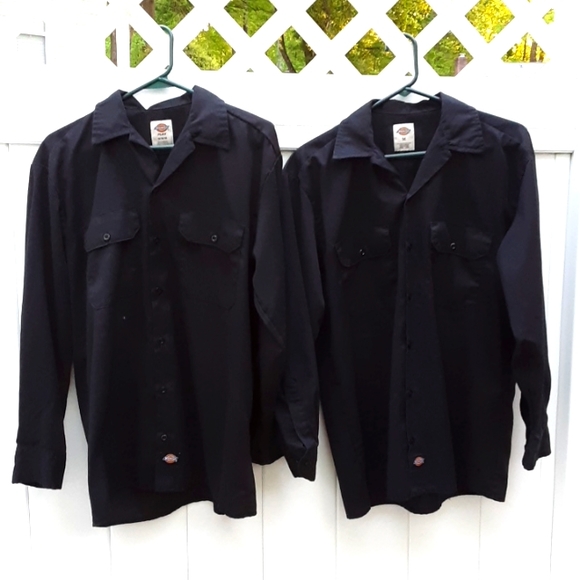 Dickies | Shirts | Dickies Black Collar Shirts 2 For Price | Poshmark